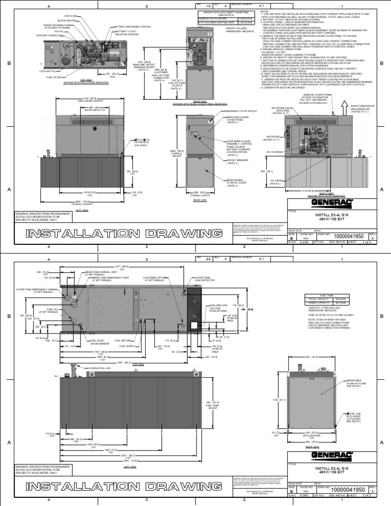 RD48 Model 7194-0 External Fill Tank Install Drawing 0000041950 | PDF ...