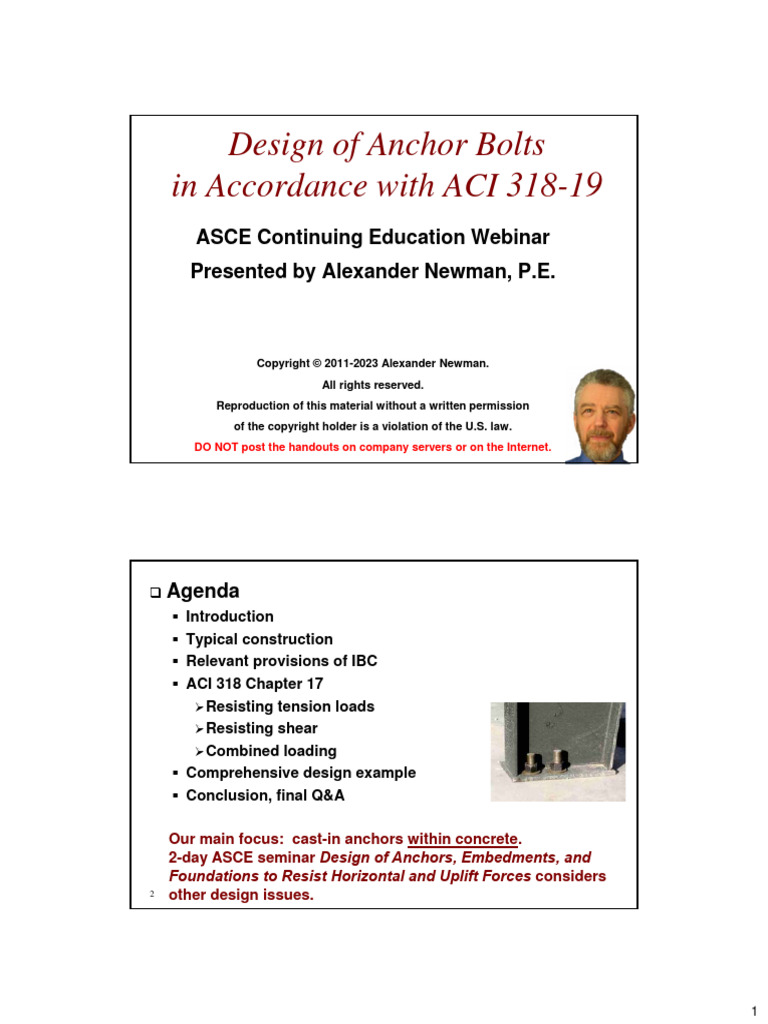 ACI 318-19 Anchor Bolt Design Guide | PDF | Concrete | Building Materials