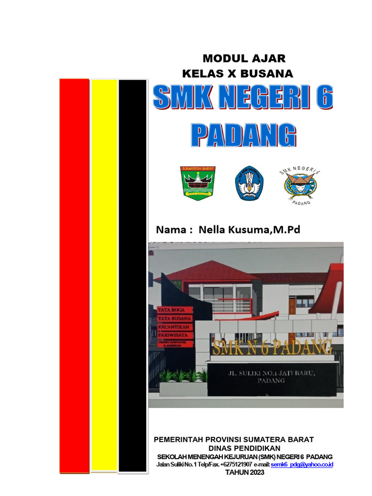 Modul Ajar Dasar-Dasar Busana - Dasar Fashion Design (DFD) - Fase E | PDF