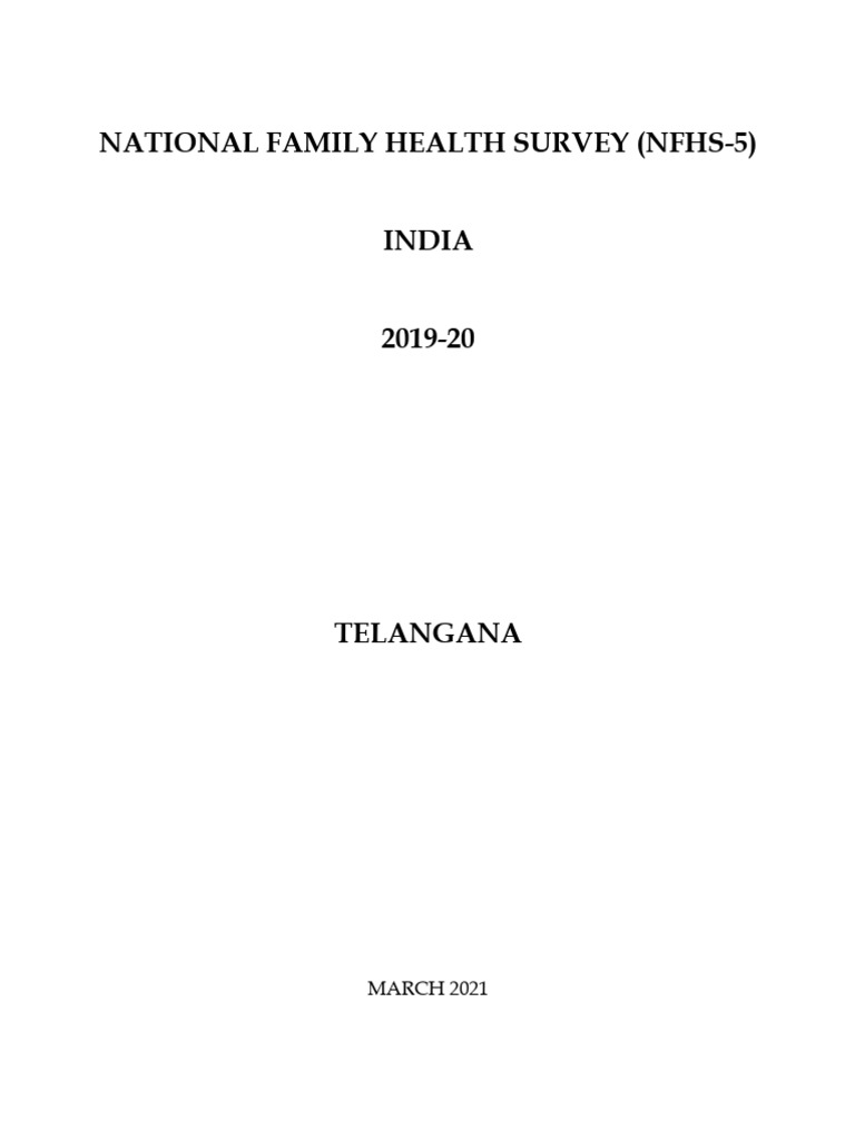 NFHS 5 Telangana | PDF | Family Planning | Infant Mortality