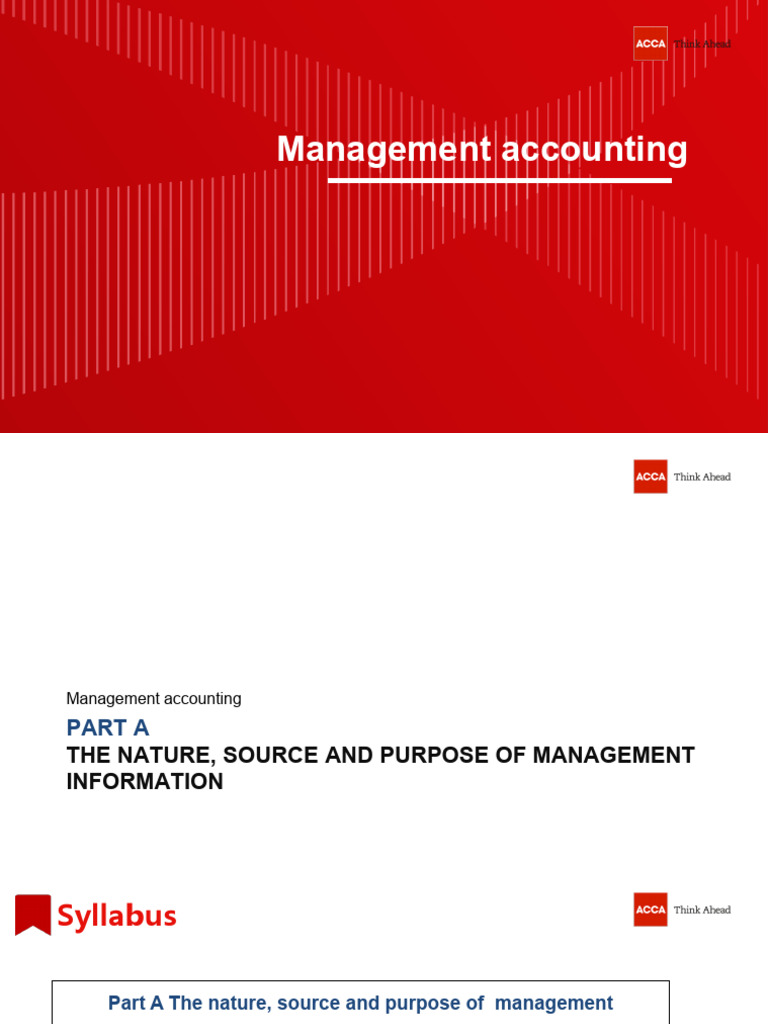 Part A Chapter 1 Accounting For Management Pdf Management Accounting Financial Accounting