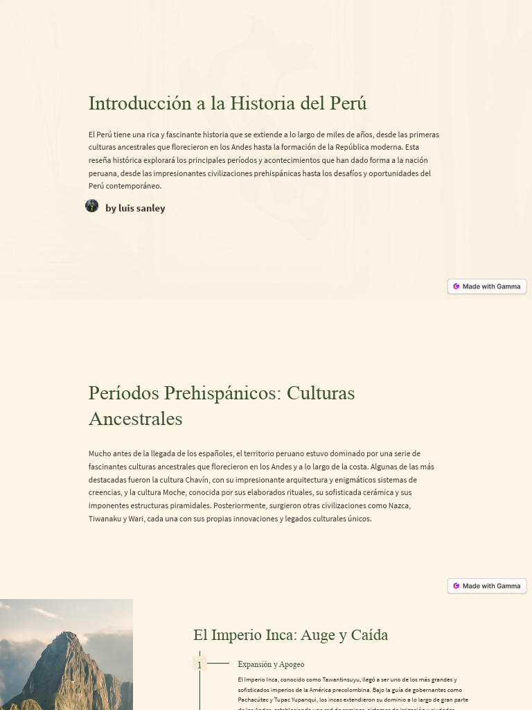 Historia Del Peru | PDF | Perú | Imperio Inca