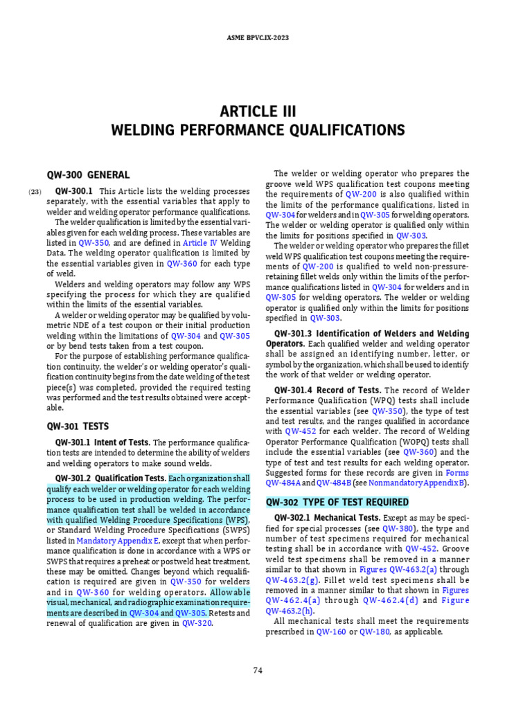 Welding Performance Qualification Standards | PDF | Welding | Construction