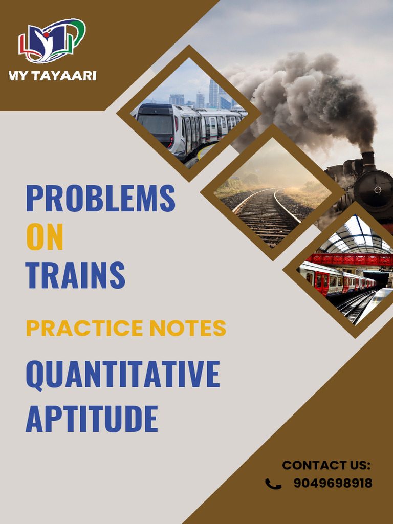 Problems On Trains Practice Notes | PDF | Speed | Metre