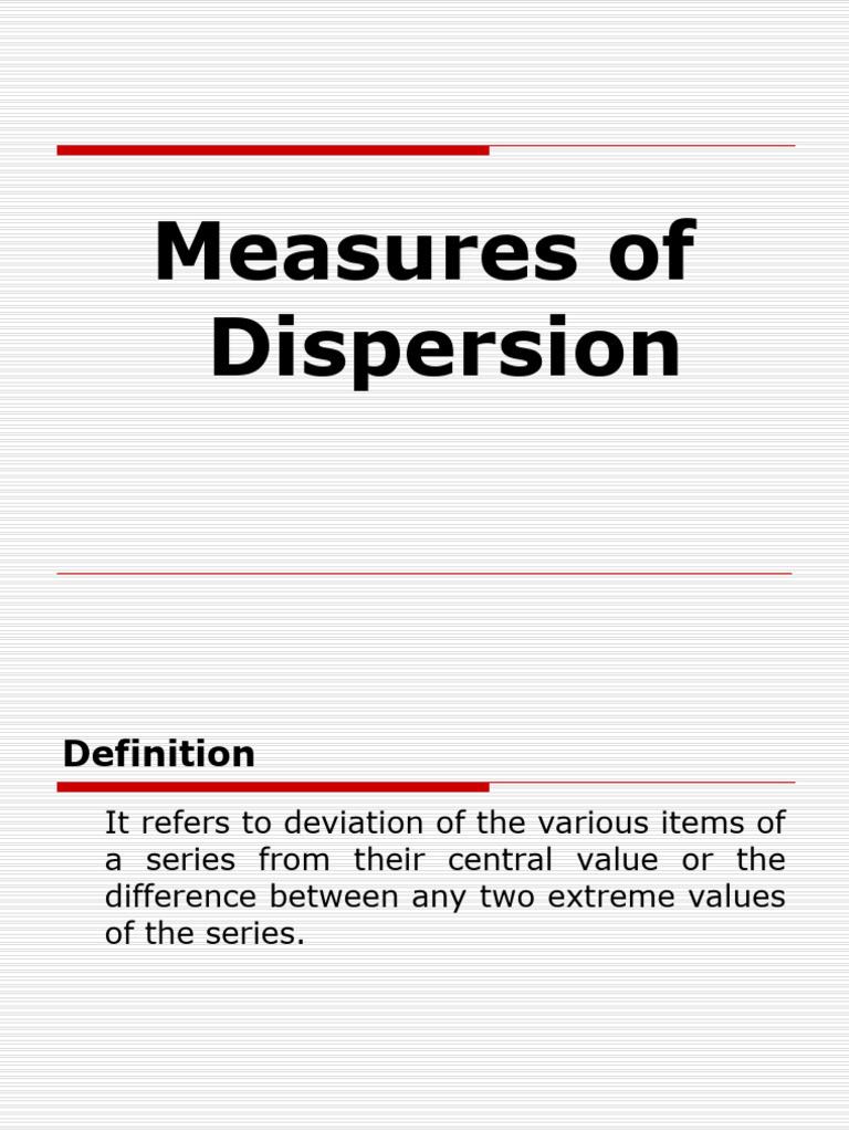 05 Measures of Disperson | PDF | Coefficient Of Variation | Applied ...