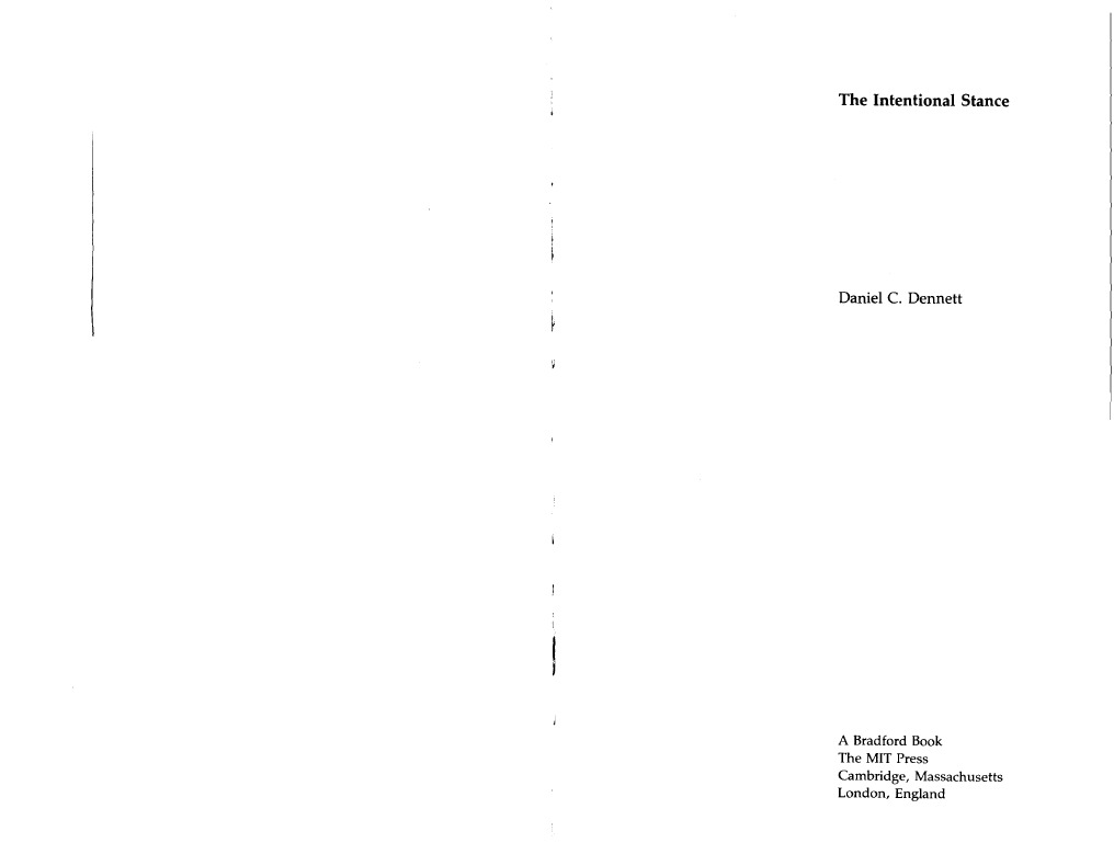 Dennett - The Intentional Stance | PDF