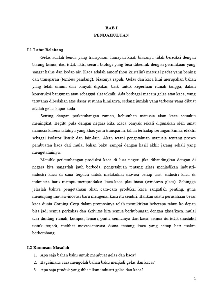 Makalah Gelas Kaca | PDF | Teknologi & Rekayasa