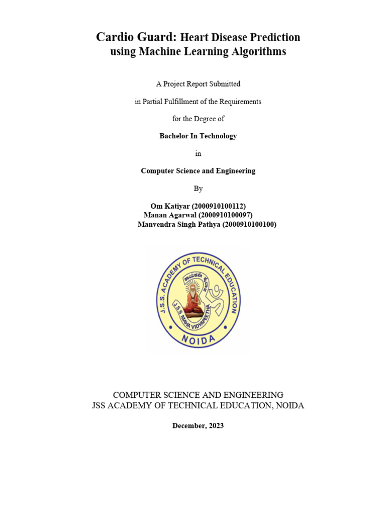 Major Project Report - AKTU | PDF | Machine Learning | Electrocardiography