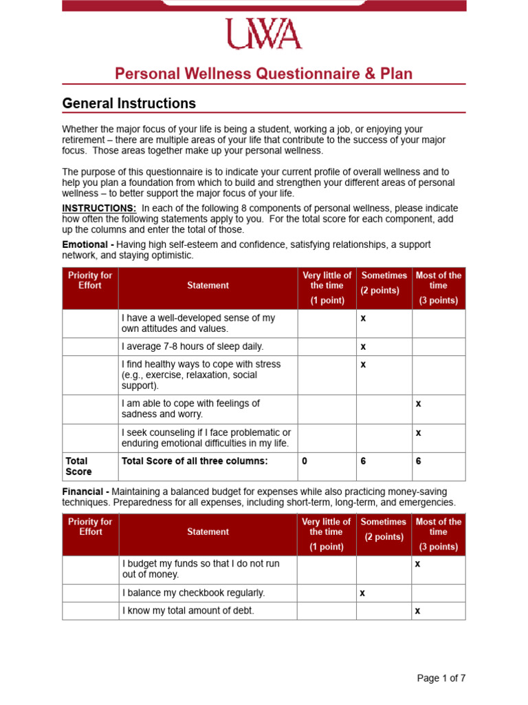 Personal Wellness - Assignment | PDF | Social Psychology | Psychology