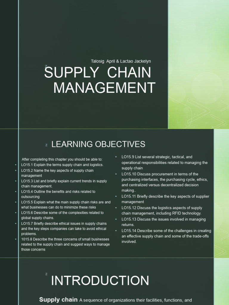 Chapter 8 Supply Chain Management | PDF | Supply Chain | Supply Chain Management