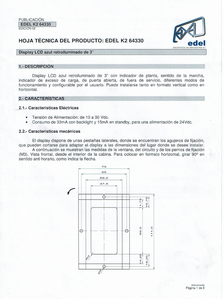 Display K2 64330 (Edel) | PDF