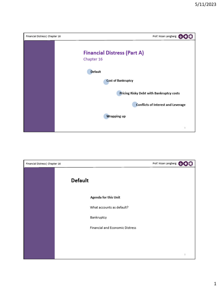 Understanding Financial Distress and Bankruptcy | PDF | Debt | Bankruptcy