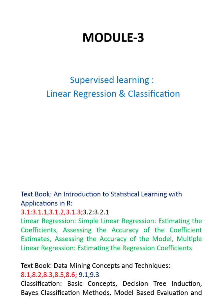 Module 3 | PDF | Statistical Classification | Bayesian Inference