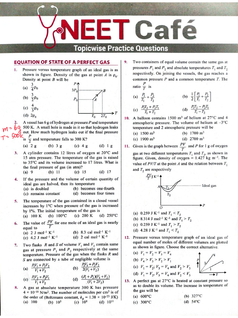9 NG Behaviour of Perfect Gas and Kinetic Theory | PDF
