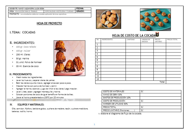 Cocadas 1 | PDF | Alimentos