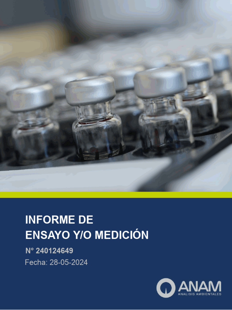 Team Foods may 2024 informe | PDF | Materiales | Contaminación