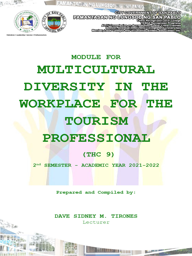 Multicultural Diversity Module for Tourism | PDF | Learning | Teachers