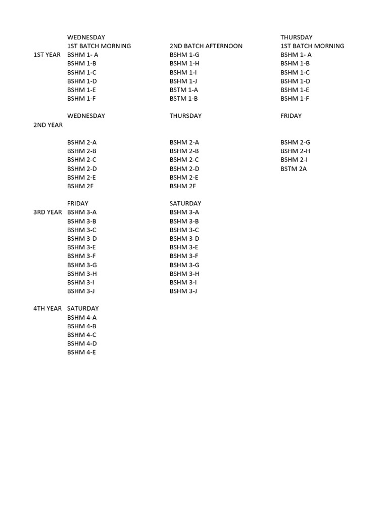 CTHM Exam Finals Schedule 2023 2024 | PDF