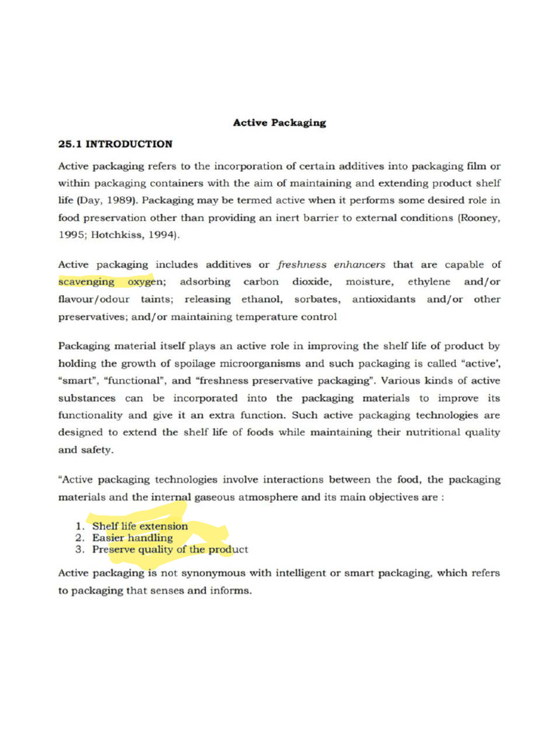Active Packaging | PDF