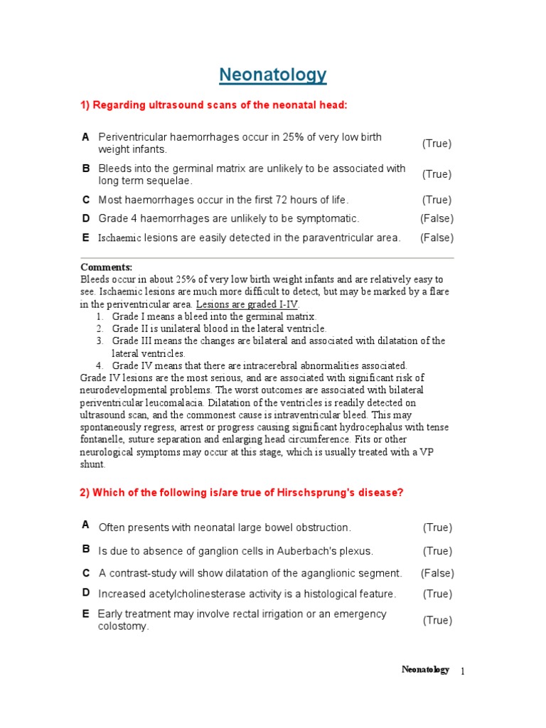 Neonatology MCQ | PDF | Preterm Birth | Prenatal Development