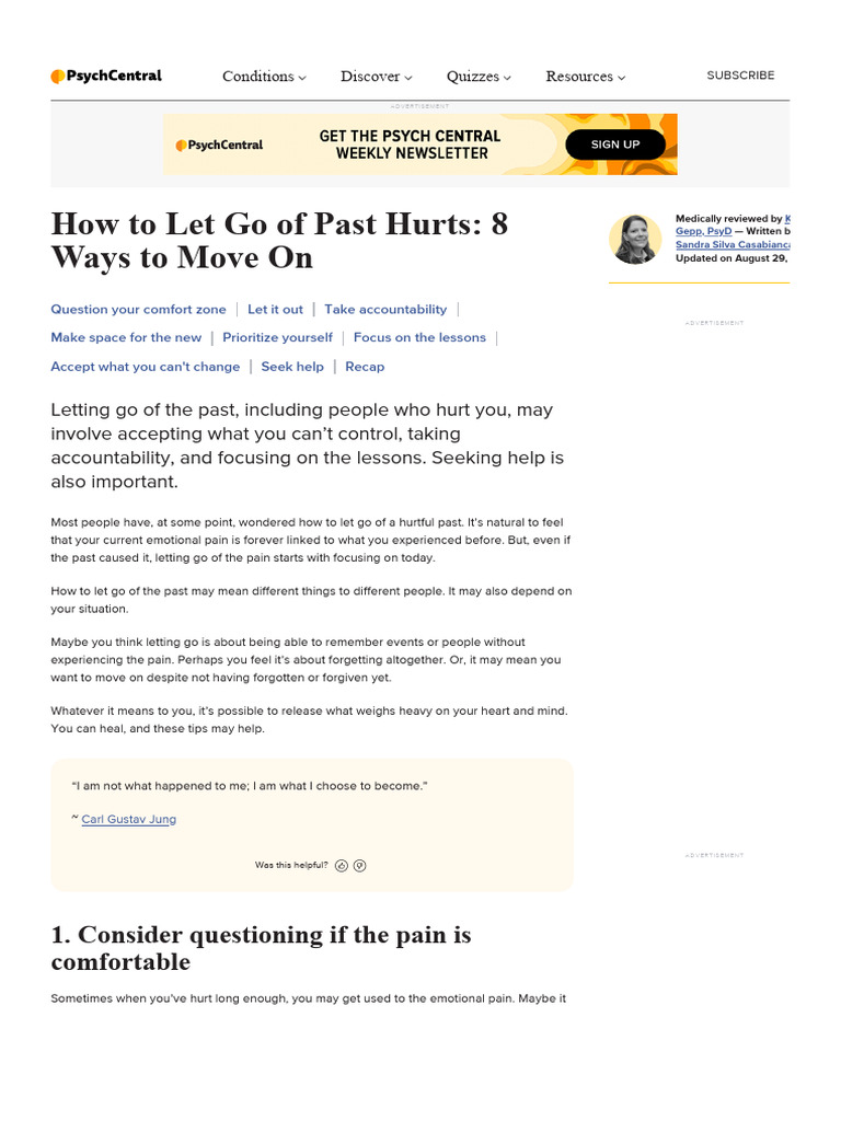 How To Let Go of The Past - 8 Tips To Accept and Release | PDF | Mental ...