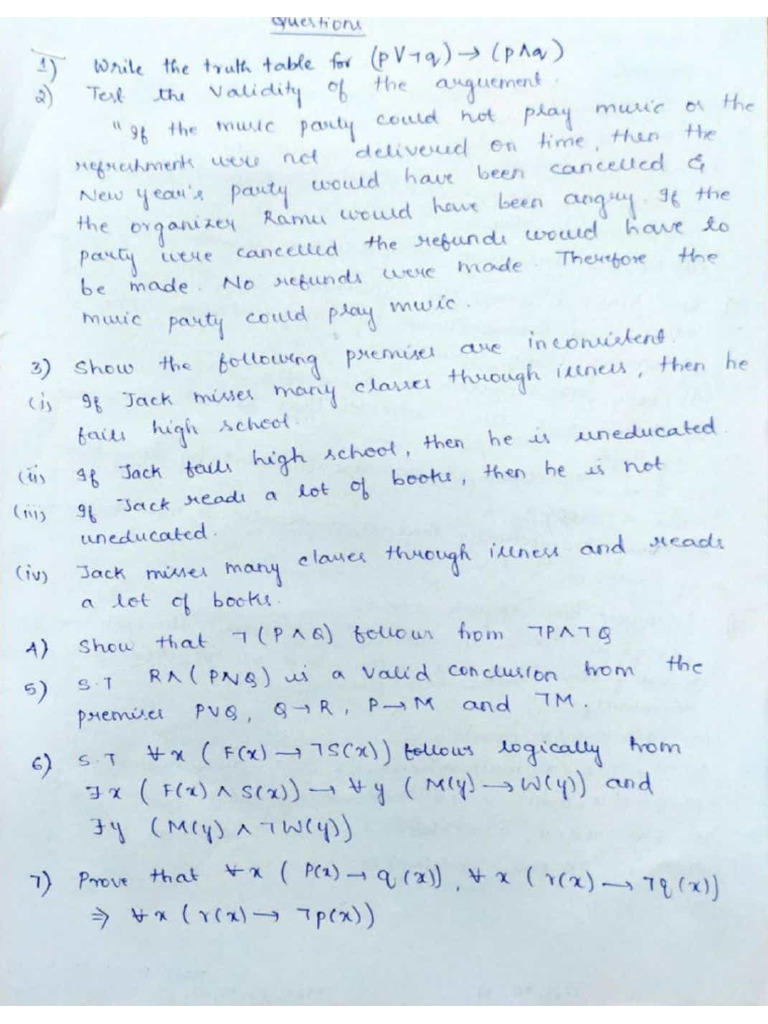 Logic-Practice sheet | PDF