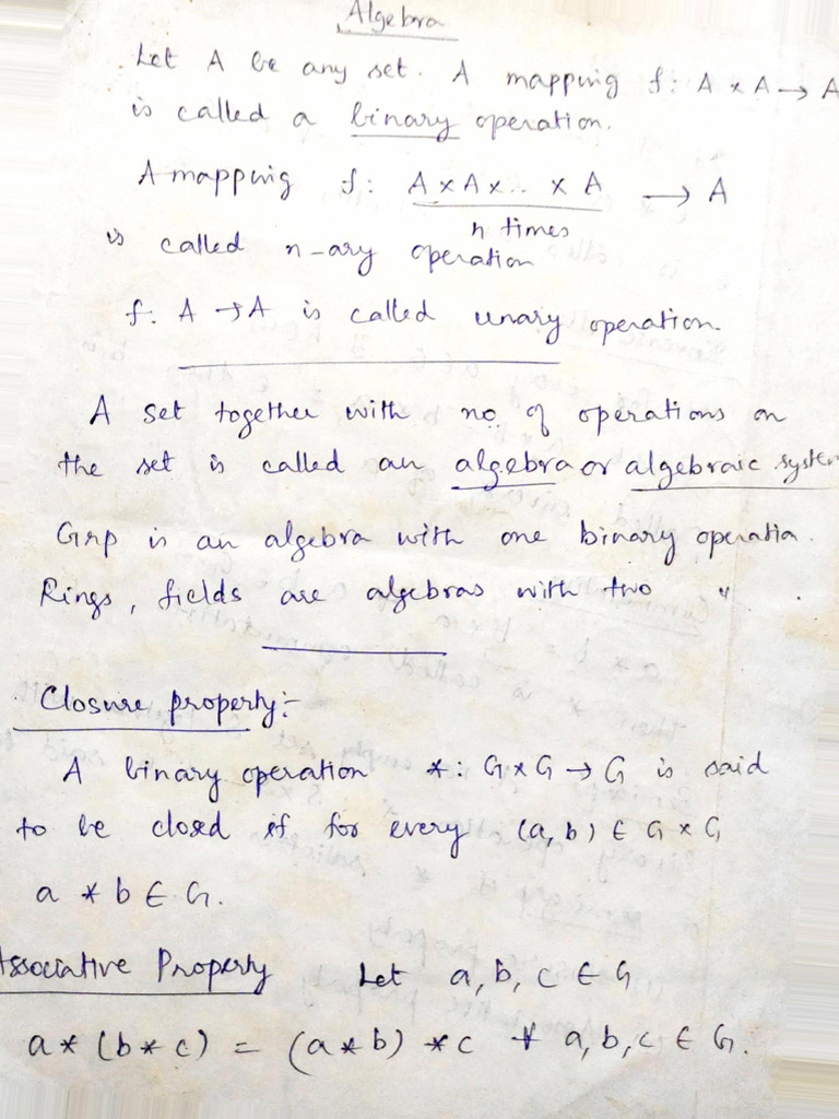 Algebra - Lecture 1 | PDF