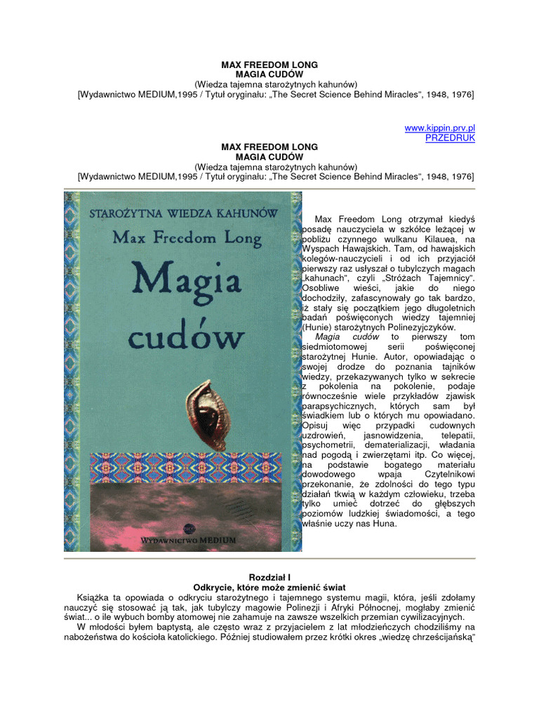 Max Freedom Long - Magia Cudów | PDF