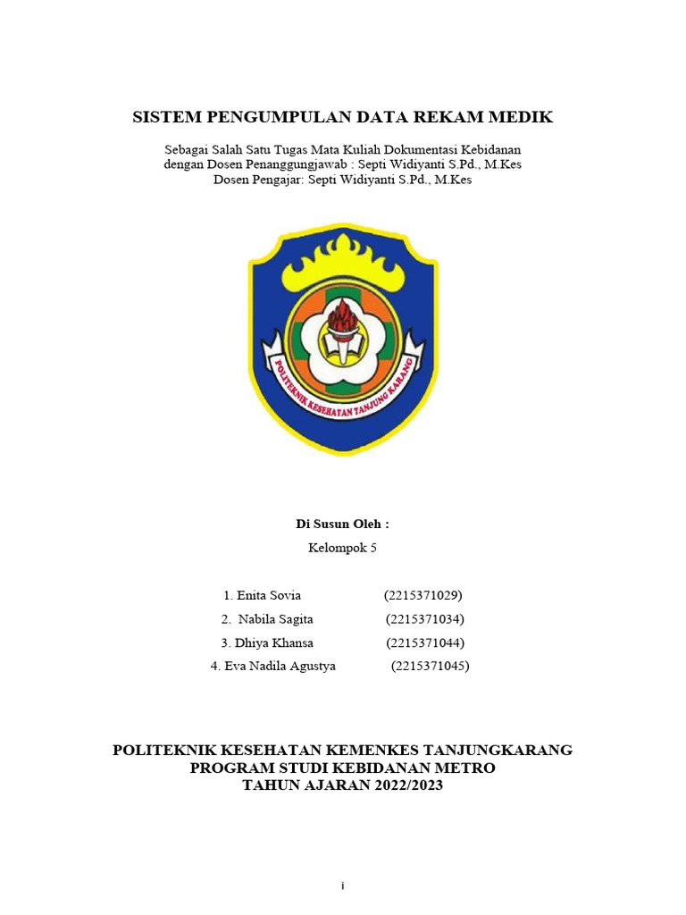 Klompok 5-Makalah Dokumentasi Kebidanan. | PDF | Sains & Matematika