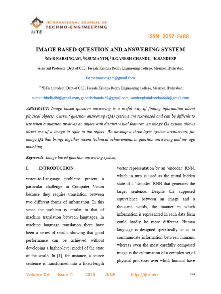 Image-Based QA System Design | PDF | Machine Learning | Artificial Intelligence