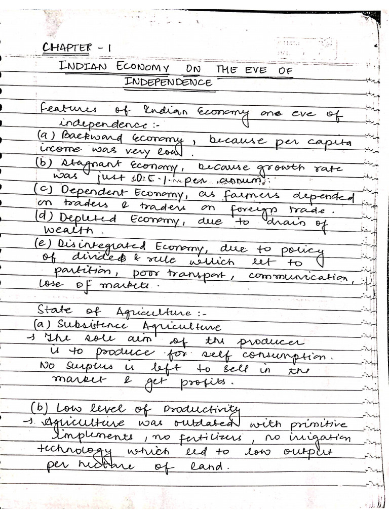 Indian Eco Chapter 1 | PDF
