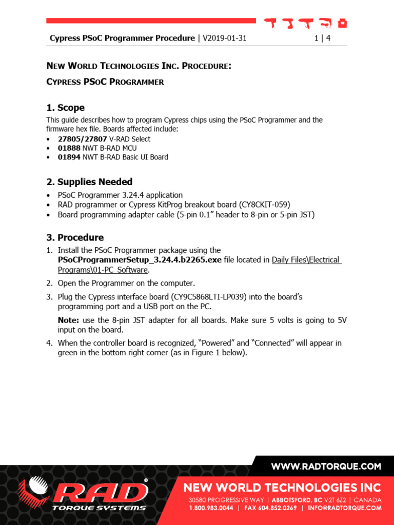 Cypress PSoC Programmer Procedure | PDF | Icon (Computing) | Computing