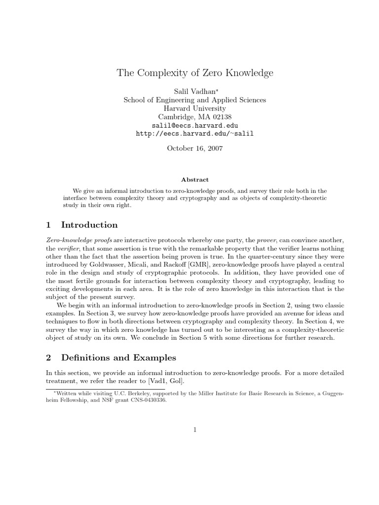 Complexity ZK | PDF | Theoretical Computer Science | Computational ... Complexity ZK | PDF | Theoretical Computer Science | Computational ...