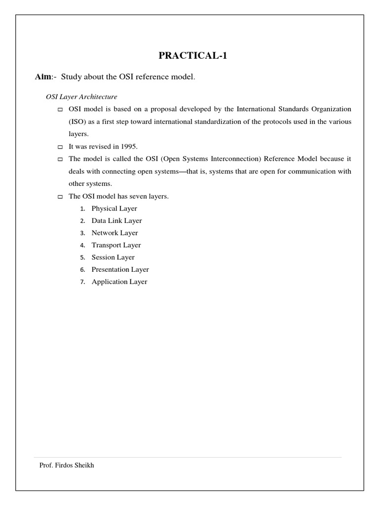 CN Practical File | PDF | Computer Network | Osi Model CN Practical File | PDF | Computer Network | Osi Model