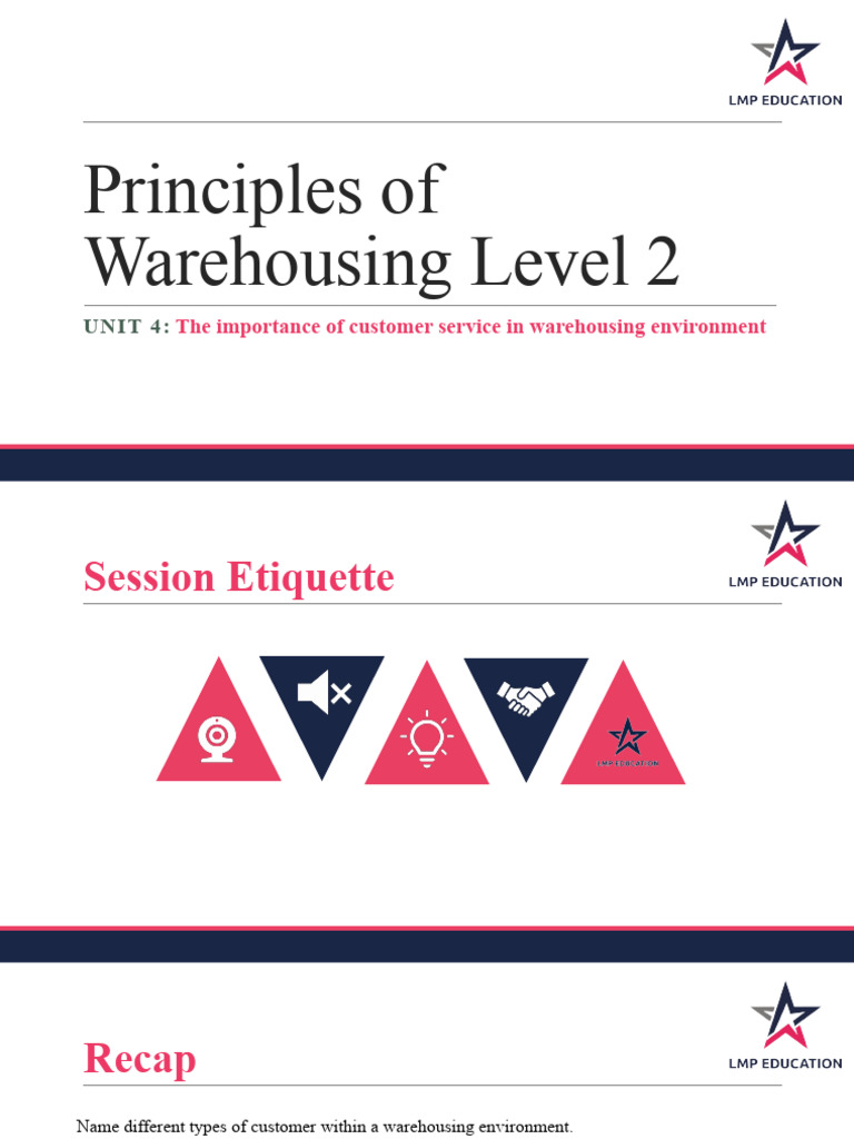 Warehousing L2 U4 Day 9 | PDF | Reputation | Warehouse
