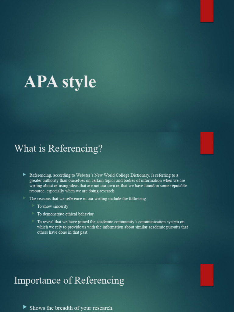 Overview of APA Style | PDF | Plagiarism | Citation