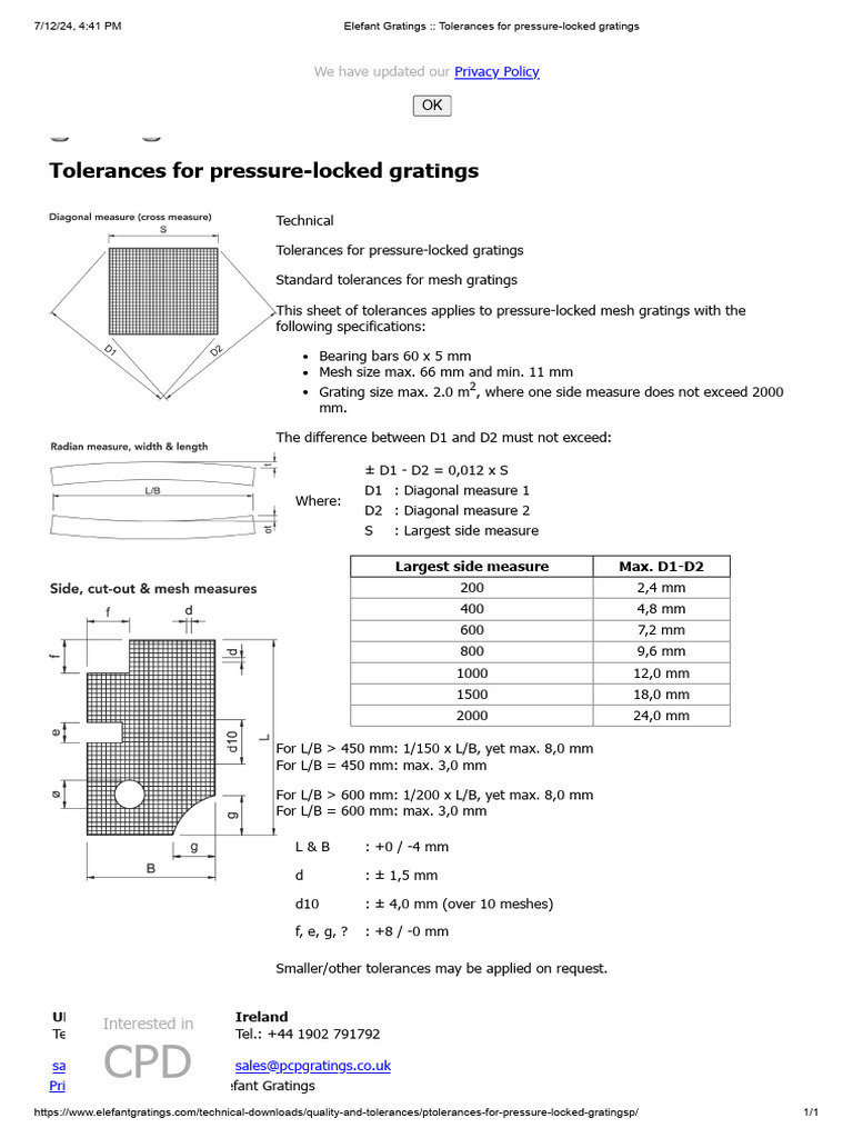 Elefant Gratings - Tolerances For Pressure-Locked Gratings | PDF ...
