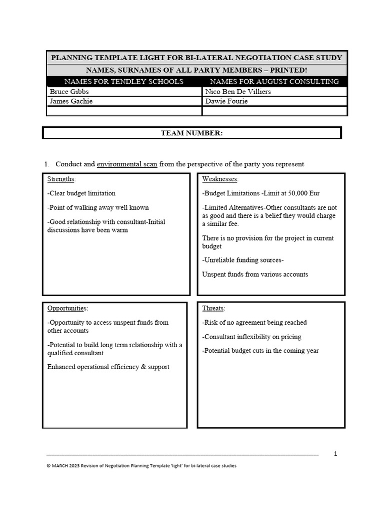 REVISED 2023 VERSION OF REPORT BACK BY PARTIES ON Bi-LATERAL CASE STUDY ...