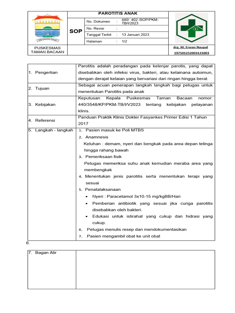 Penanganan Kelenjar Parotis Anak | PDF