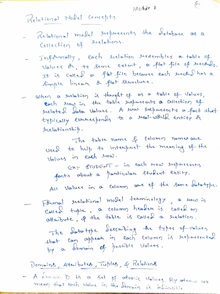 Module2 Part1 Relational Data Model | PDF | Mathematics Of Computing ... Module2 Part1 Relational Data Model | PDF | Mathematics Of Computing ...