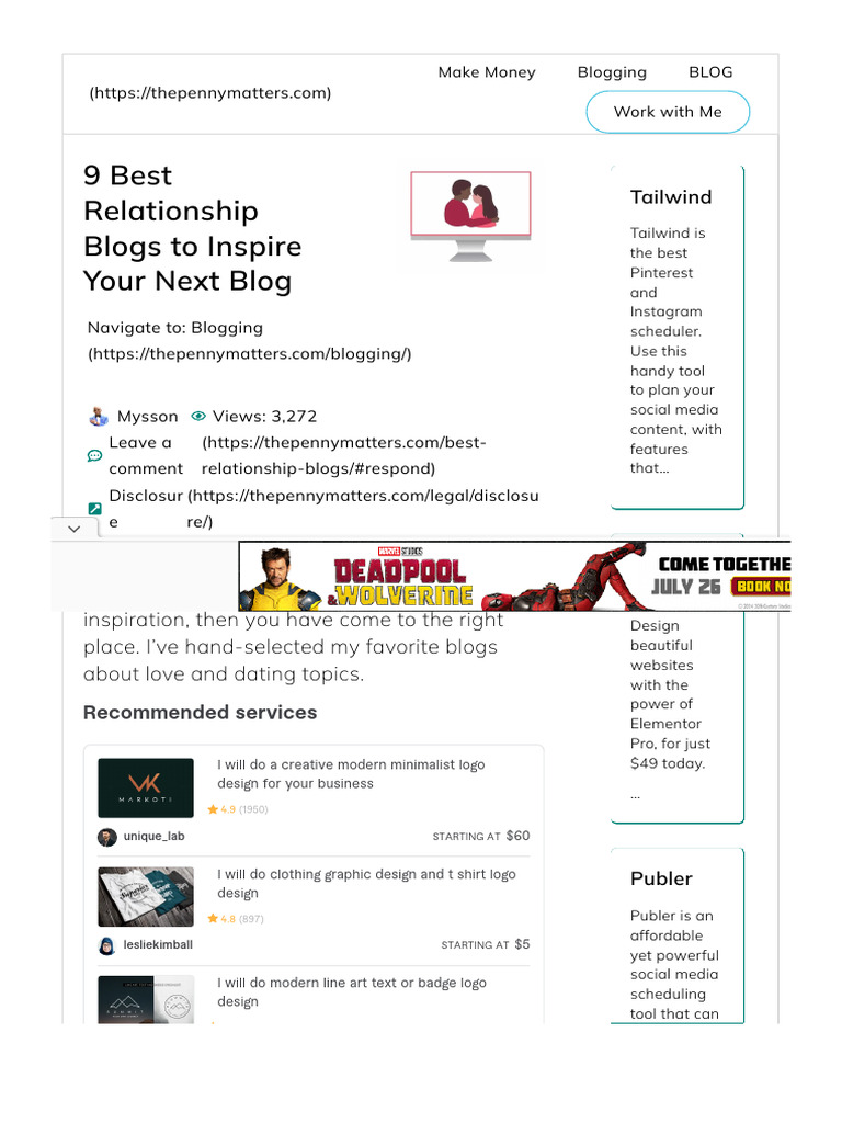 9 Best Relationship Blogs To Inspire Your Next Blog | PDF | Word Press ...