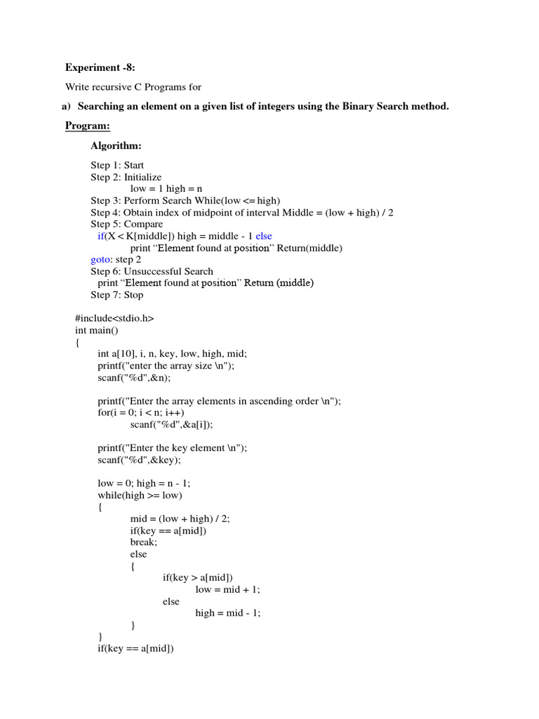 Experiment_8 | PDF | Computing | Computer Science