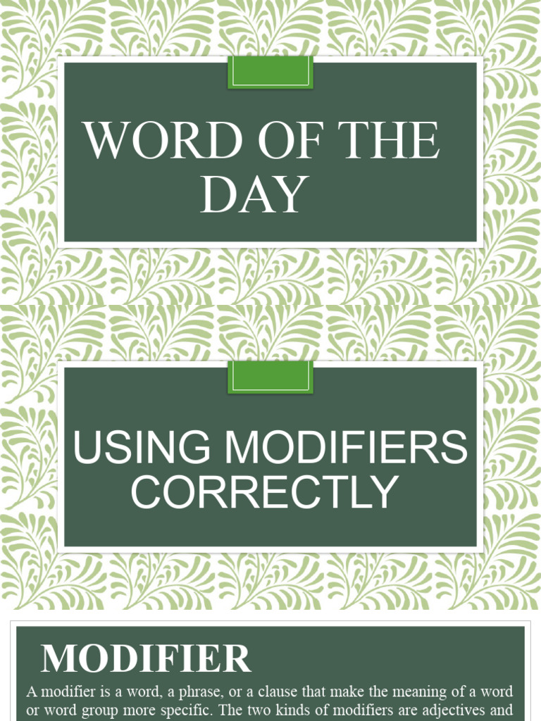 Using Modifiers Correctly-Grade 10 | PDF | Adverb | Adjective