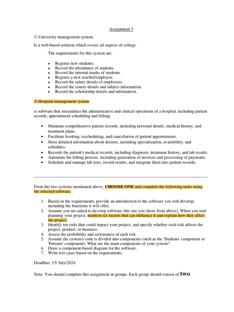 Assignment 3 | PDF | Risk | Medical Record
