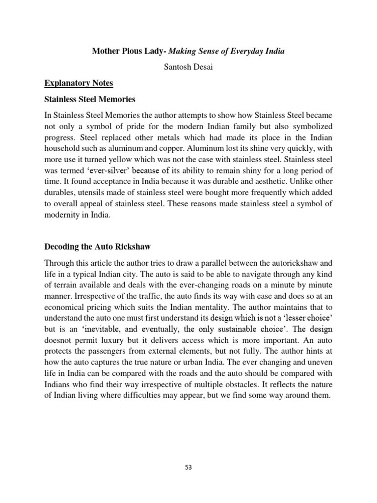 Unit 1 - Summary of Articles - Mother Pious Lady | PDF | Steel