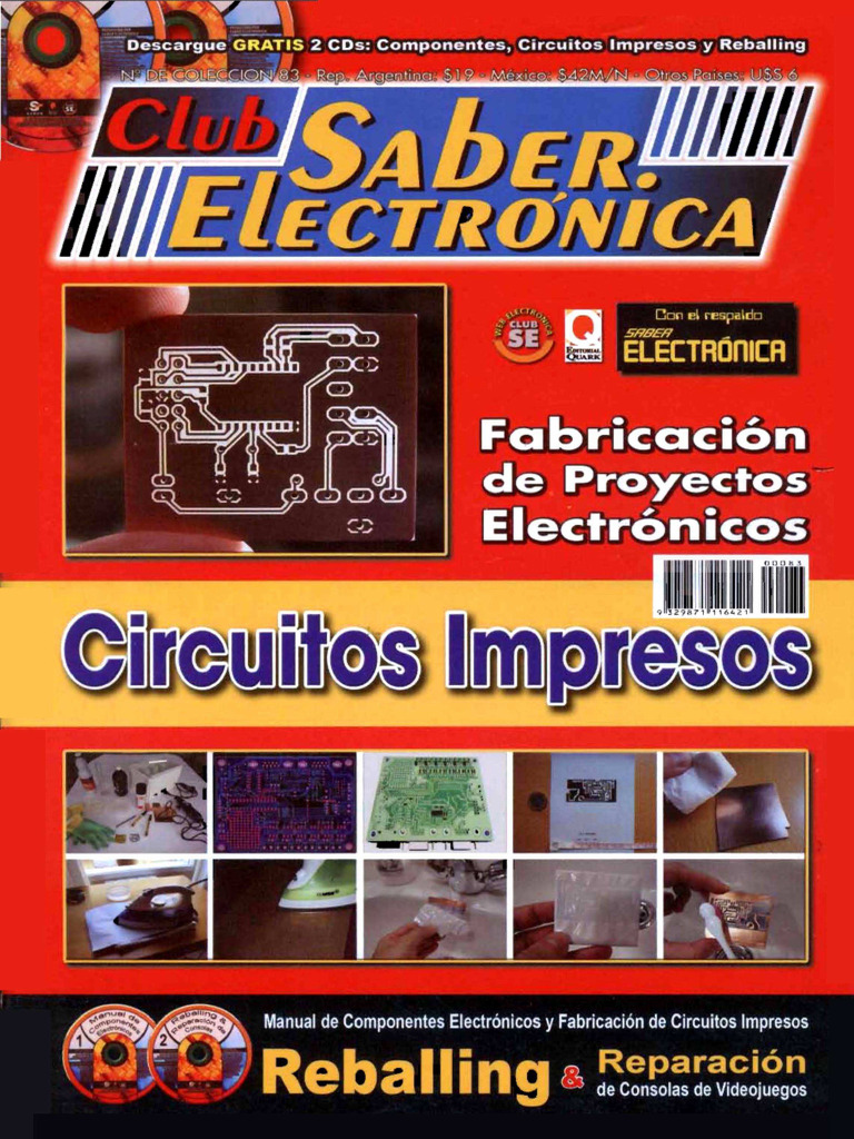 Club Saber Electronica Nro 83 Circuitos | PDF | Placa de circuito impreso | Red eléctrica