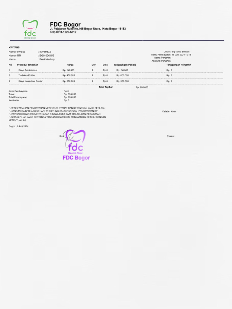 Kwitansi Kimia Farma 4 | PDF