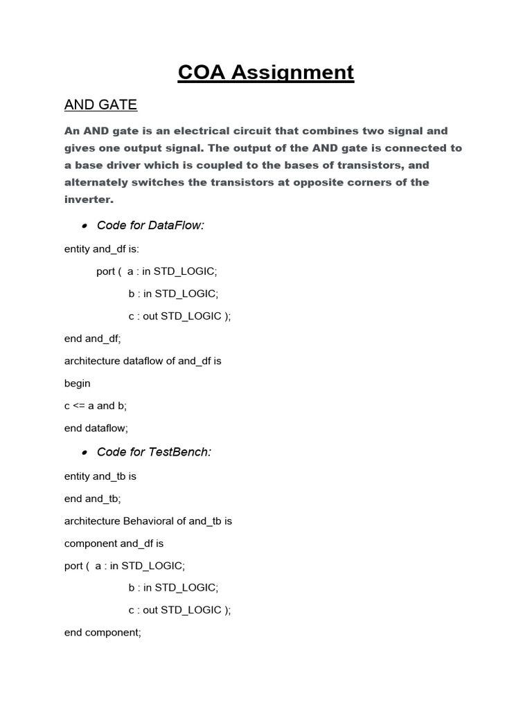 COA Assignment Subhanjan Saha 2262004 | PDF | Electrical Circuits | Manufactured Goods