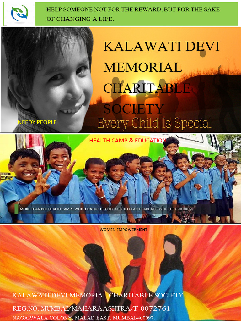 Kalawati Devi Charitable Society Overview | PDF | Charitable Organization
