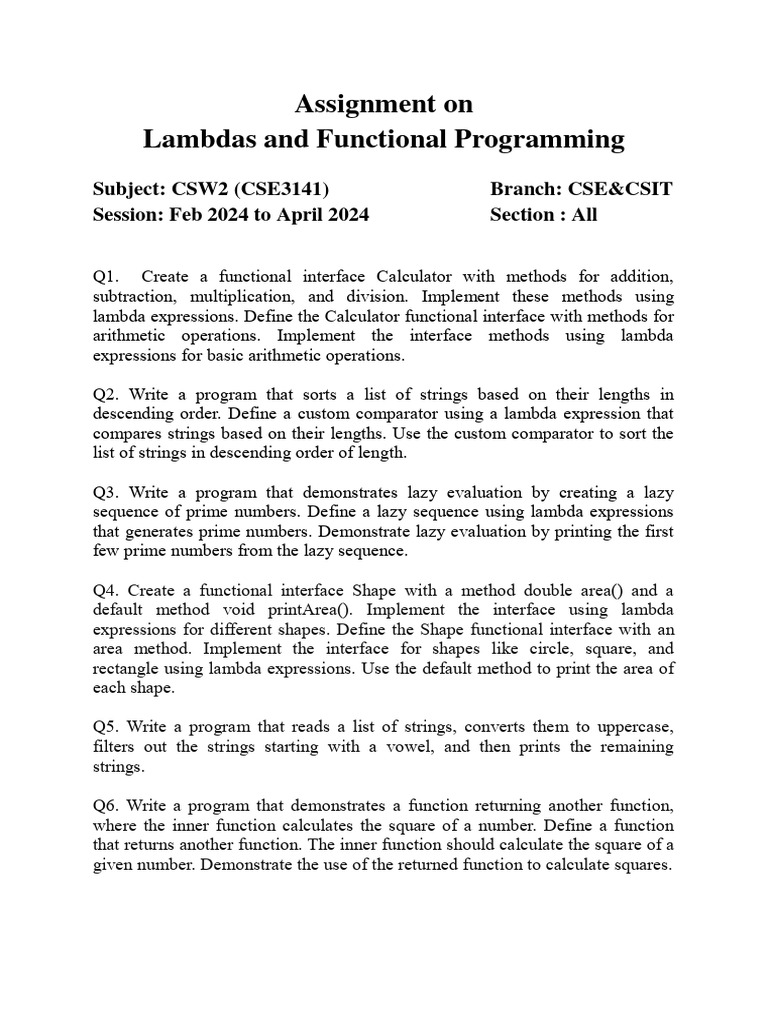 Lambdas Function 8 | PDF | Anonymous Function | Area Lambdas Function 8 | PDF | Anonymous Function | Area
